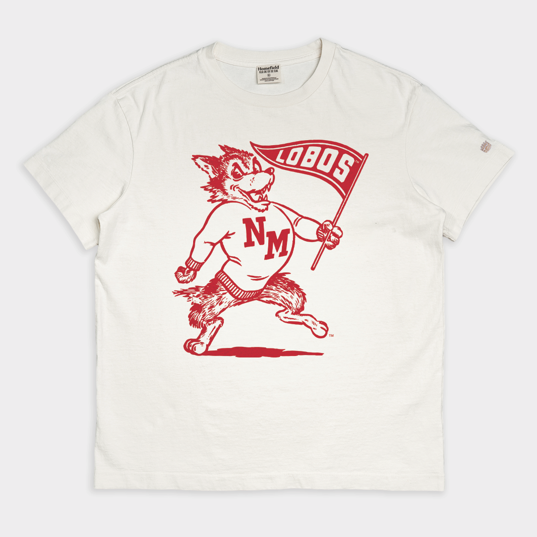 New Mexico Lobos 1940s Mascot Vintage Heavyweight Tee | Homefield