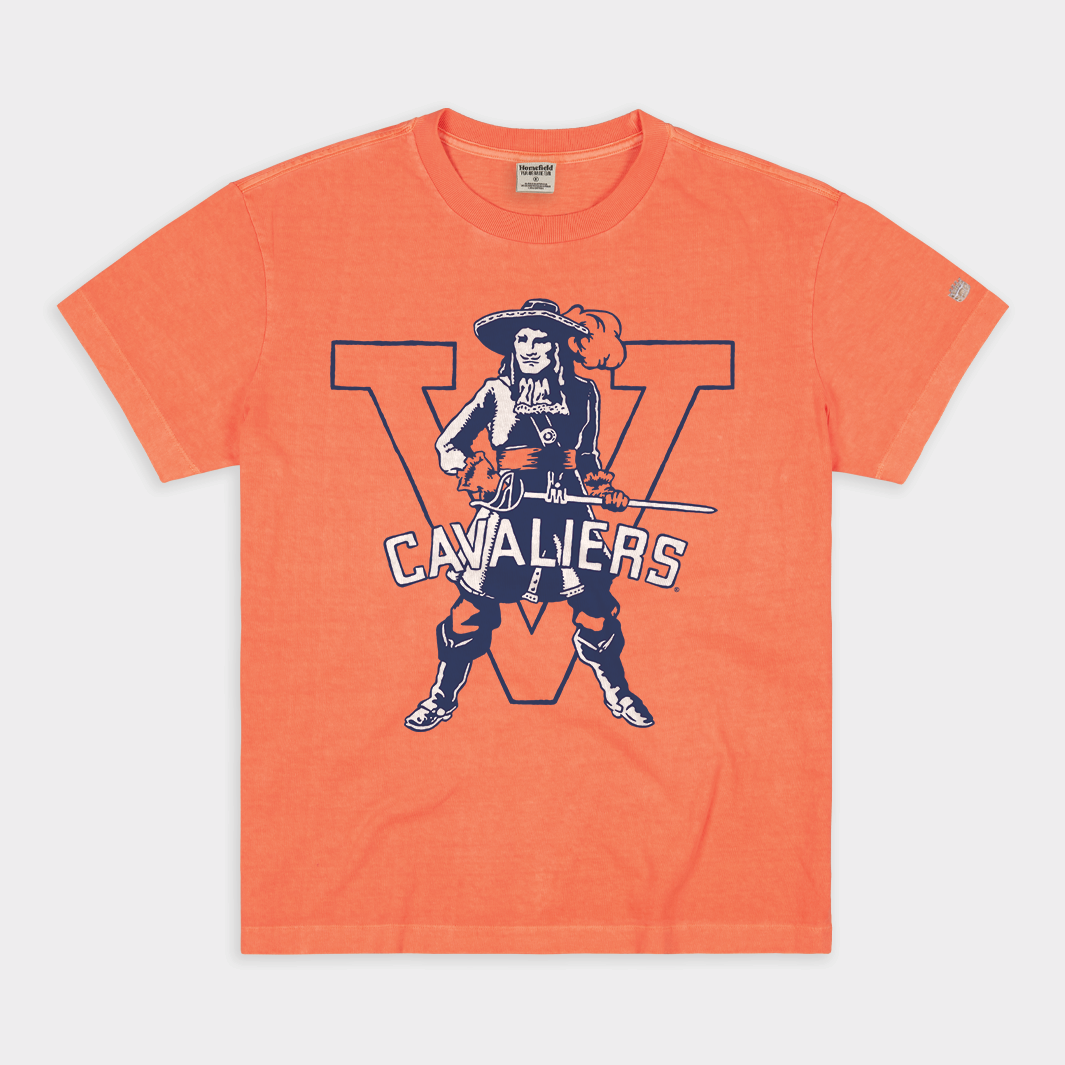UVA Cavaliers Mascot and Block "V" Vintage Heavyweight Tee | Homefield