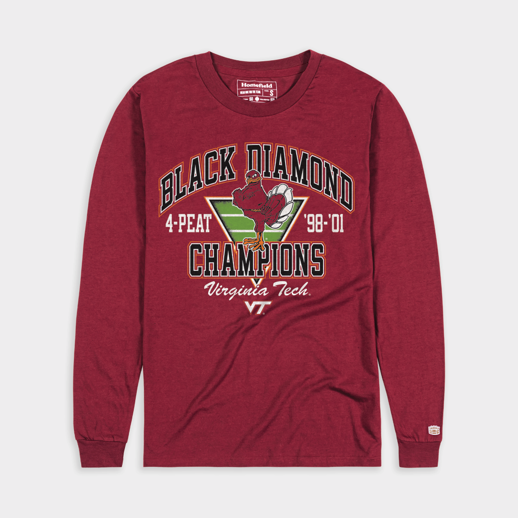 Virginia Tech Football Black Diamond Champs Long Sleeve | Homefield