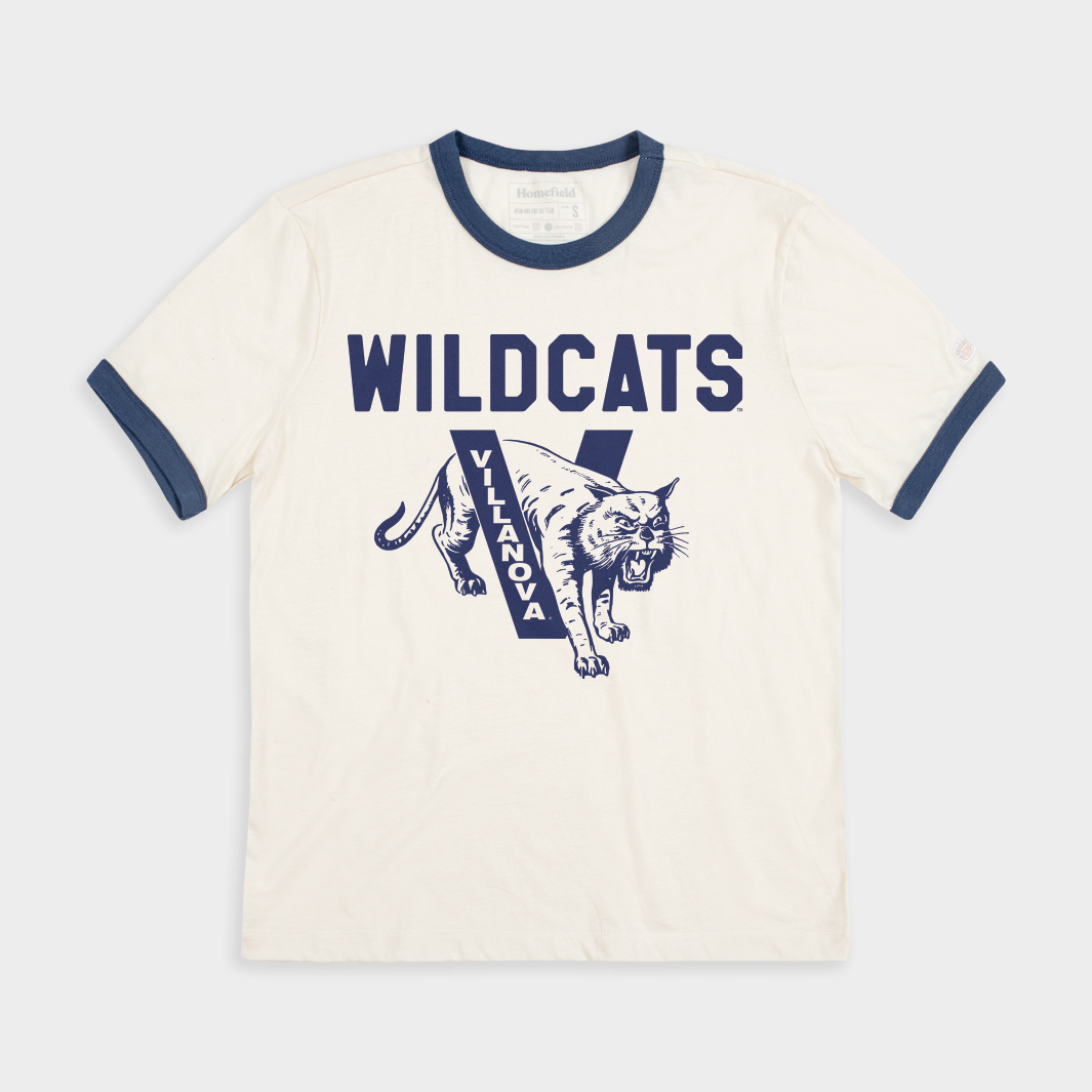 Villanova Wildcats Retro Mascot Ringer Tee | Homefield