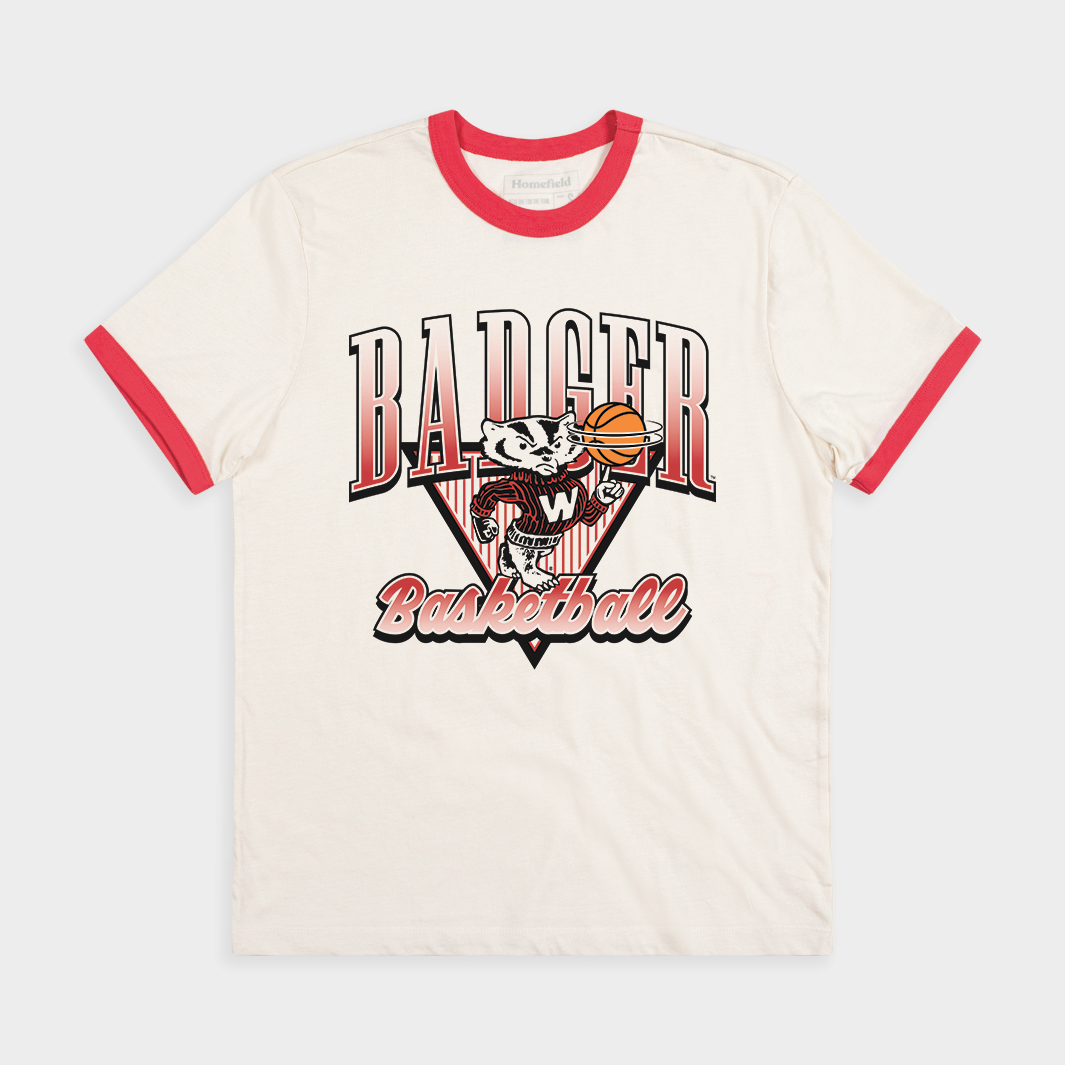 Wisconsin Badger Basketball Ringer Tee | Homefield