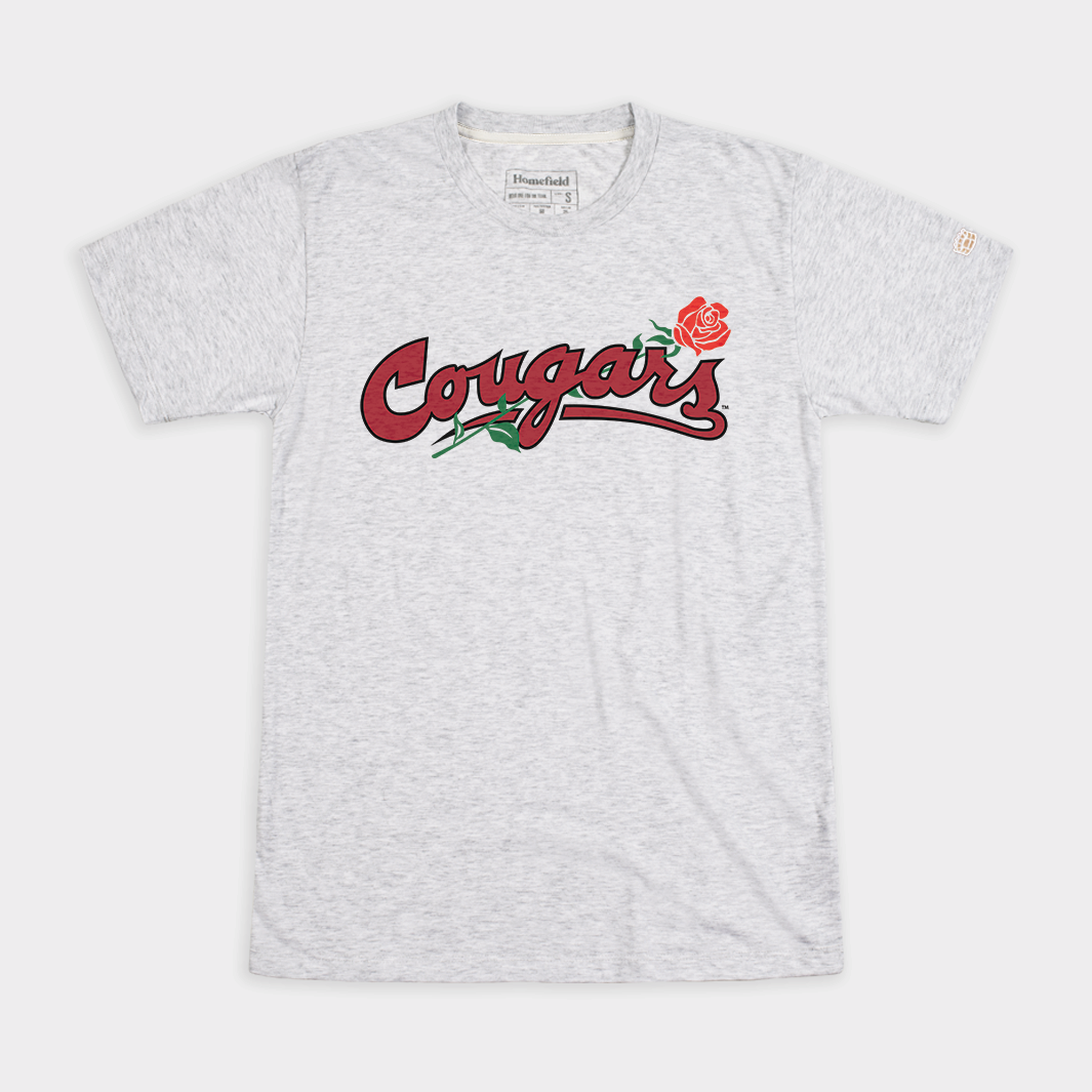 WSU Cougars Retro Script With Rose Tee | Homefield