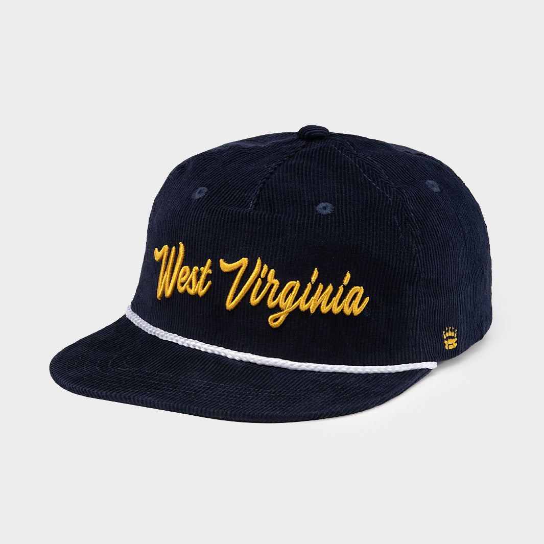 West Virginia Retro-Inspired Script Corduroy Hat | Homefield