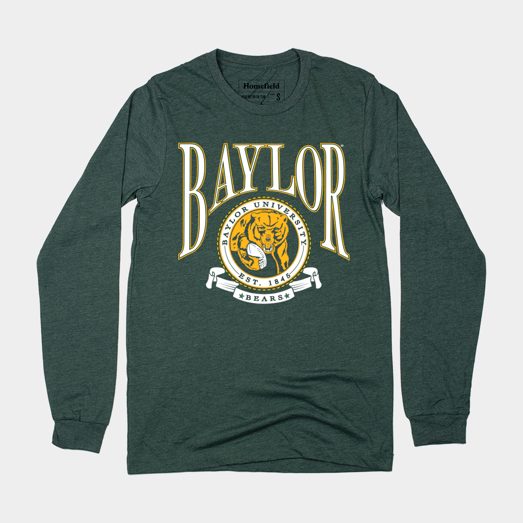 Baylor Football Crest Long Sleeve | Homefield