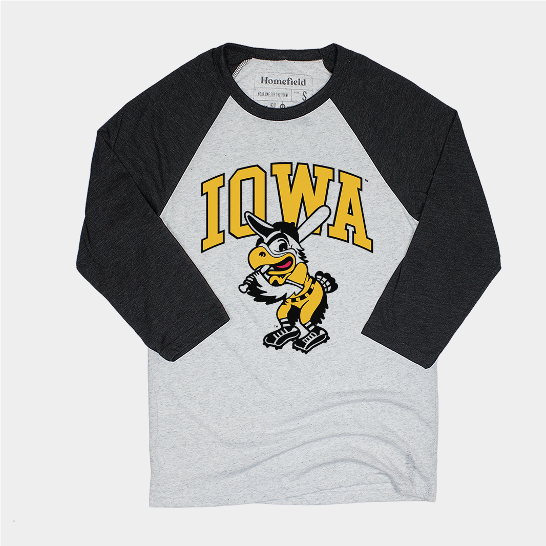 Iowa Herky the Hawk Baseball Tee | Homefield