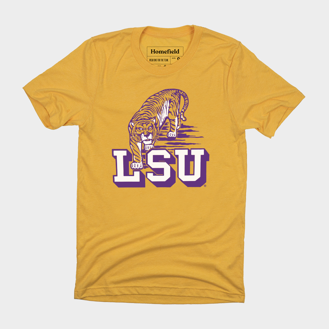 Retro Block LSU Tigers T-Shirt | Homefield