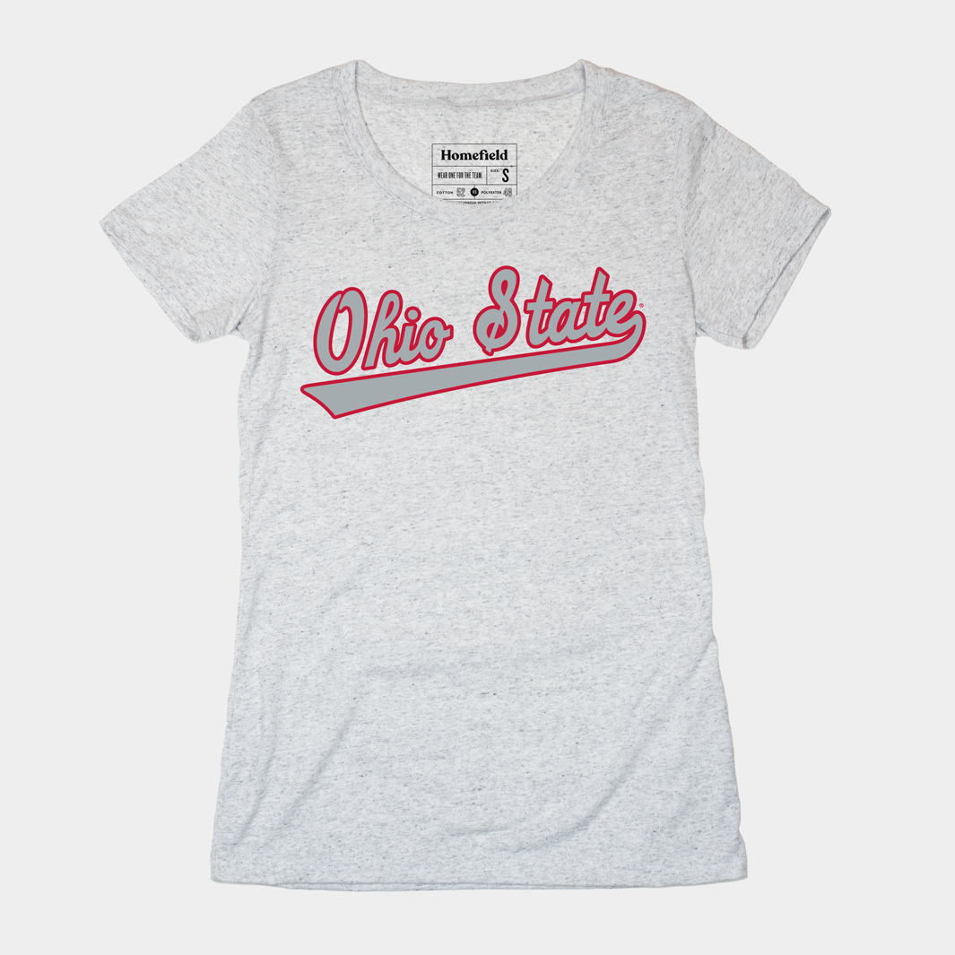 Ohio State Baseball Script Women's Tee | Homefield