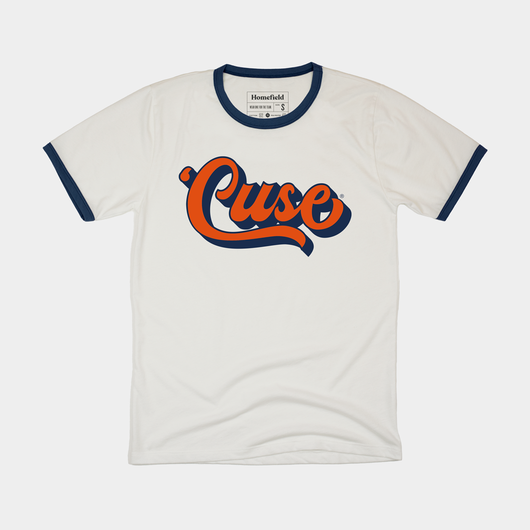 Syracuse Script "'Cuse" Ringer Tee | Homefield